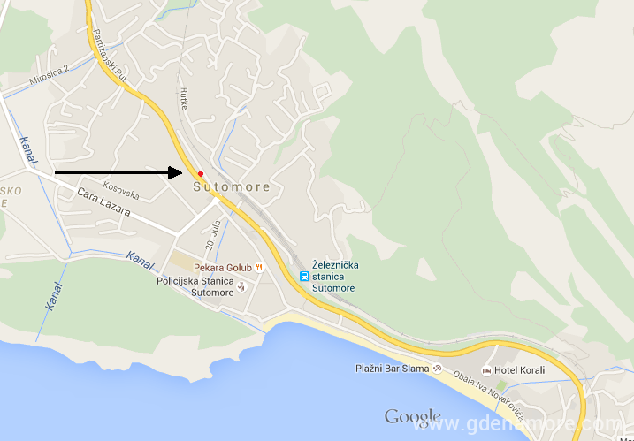 Sutomore Mapa – superjoden